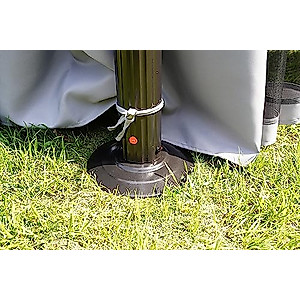 Yangming Gazebo 10X13 ft Outdoor Gazebos Clearance with Outside Mosquito Netting and Curtains for Patio Deck Backyard Garden, Gray