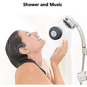 Bluetooth Shower Speaker Waterproof - Wireless Handsfree Portable Speakerphone with Built-in Mic,4hrs of Playtime, Control Buttons and Dedicated Suction Cup for Bathroom Bathtub