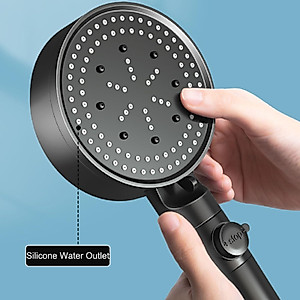 Shower Hesd，Hand Shower，Hand Held Shower Head With Long Hose，Rain Shower System Head Kit，Ideal for Home, Bathroom, Tub (Color : White)