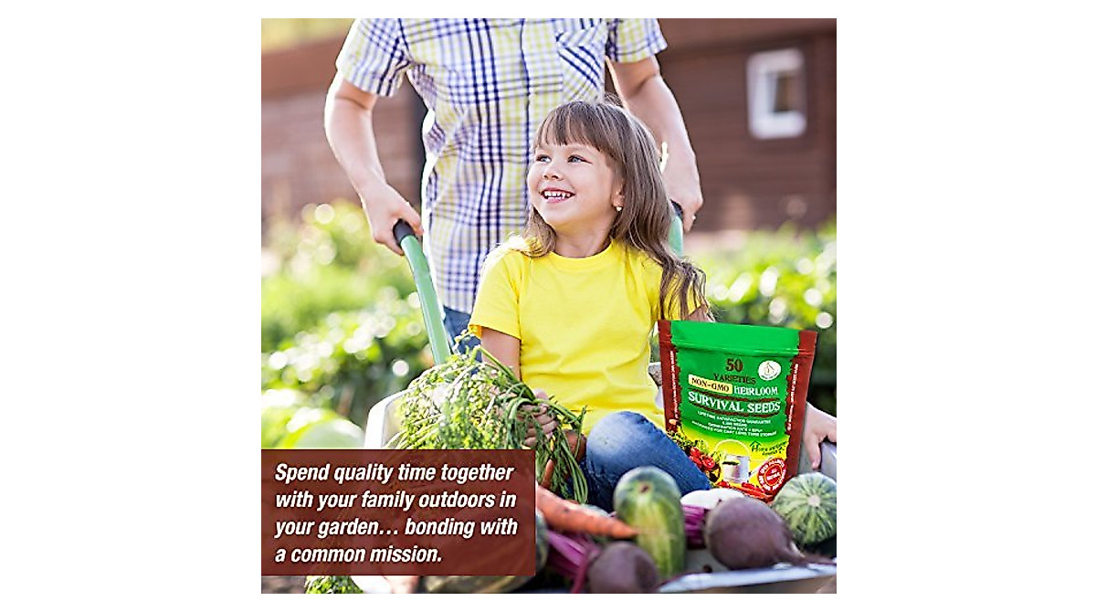 Heirloom Vegetable Seeds Kit - Non-GMO, 50 Varieties for Home Garden