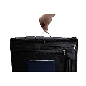 Exacompta - Ref 55834E - Exactive - Conference Folder - 25.5 x 33cm in Size, Suitable for A4 Documents, 13 Customisable Tabs, Writing Pad Supplied - Black