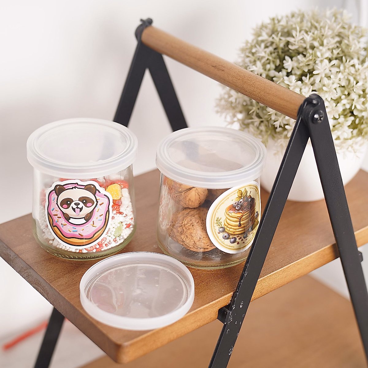 Oui Yogurt Jar Lids Set - 12Pcs Clear Plastic Replacement Lids Compatible With Oui Yogurt Jars