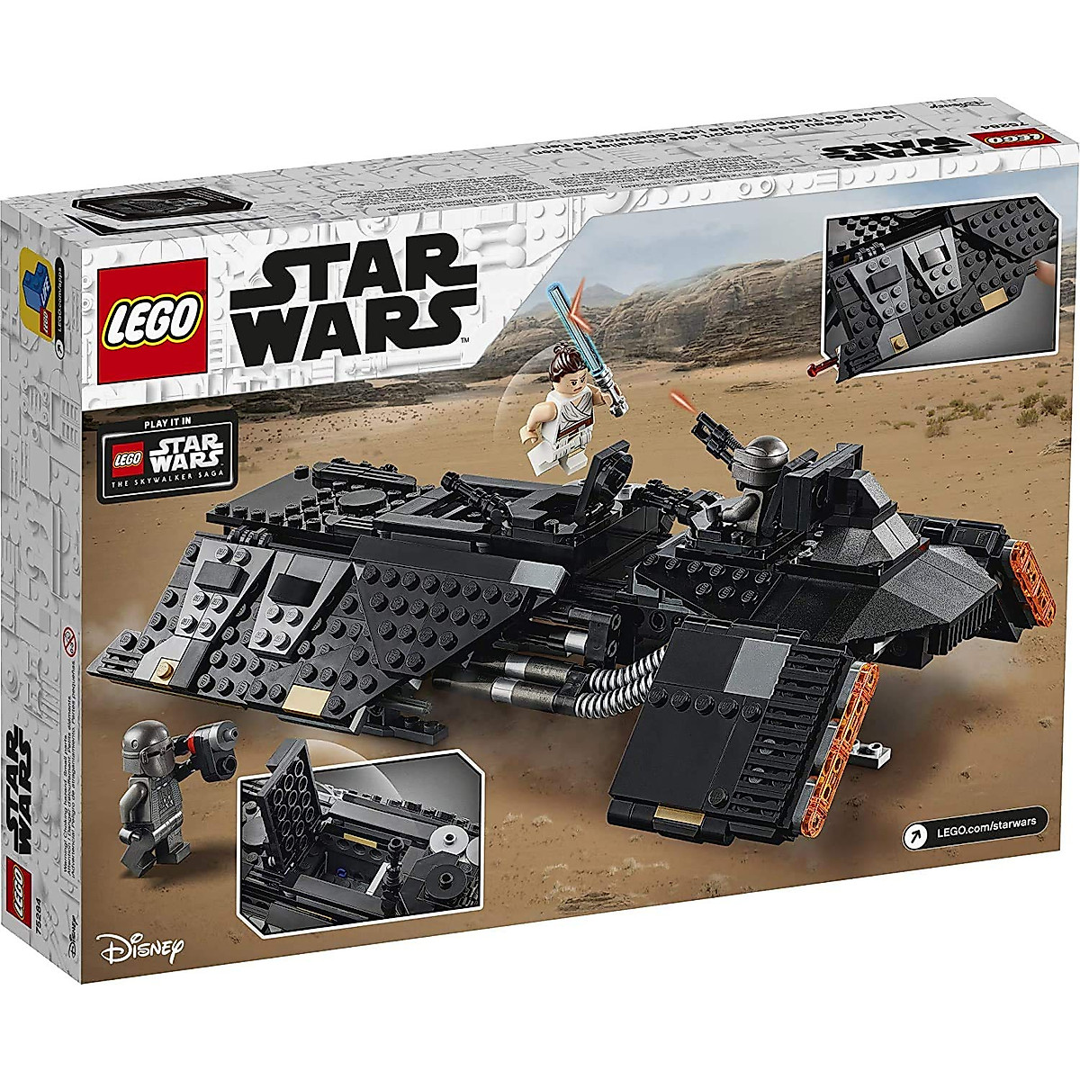 LEGO Star Wars: The Rise of Skywalker Knights of Ren Transport Ship 75284 Spacecraft Set, Features Knights of Ren and Rey Minifigures to Role-Play Star Wars Missions (595 Pieces)