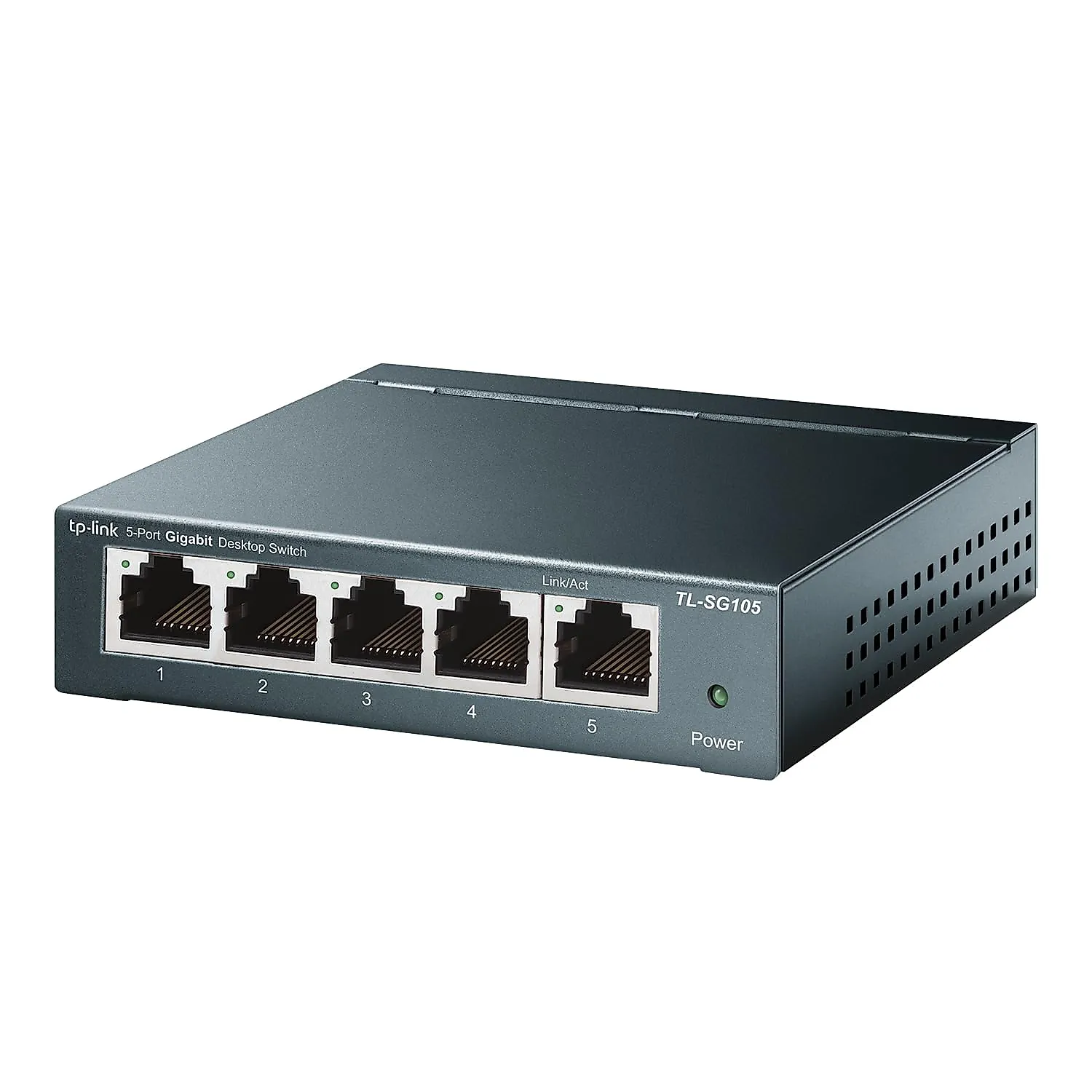 TP-Link TL-SG105, 5 Port Gigabit Unmanaged Ethernet Switch, Network Hub, Ethernet Splitter, Plug & Play, Fanless Metal Design, Shielded Ports, Traffic Optimization,Navy Blue