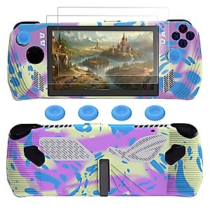 LUPAPA Protective Case for ROG Ally with Kickstand, Protective cover Equipped with Brackets, Anti-Scratch and Anti-Slip, Accessories for ROG Ally Gaming Handheld (Mix of Purple, Yellow and Blue)