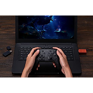 8Bitdo Adapter 2 USB Wireless Switch Controller for Windows, Mac & Raspberry Pi, Compatible with Xbox Series X & S Controller, Xbox One Bluetooth Controller, PS5/PS4/PS3 Controller