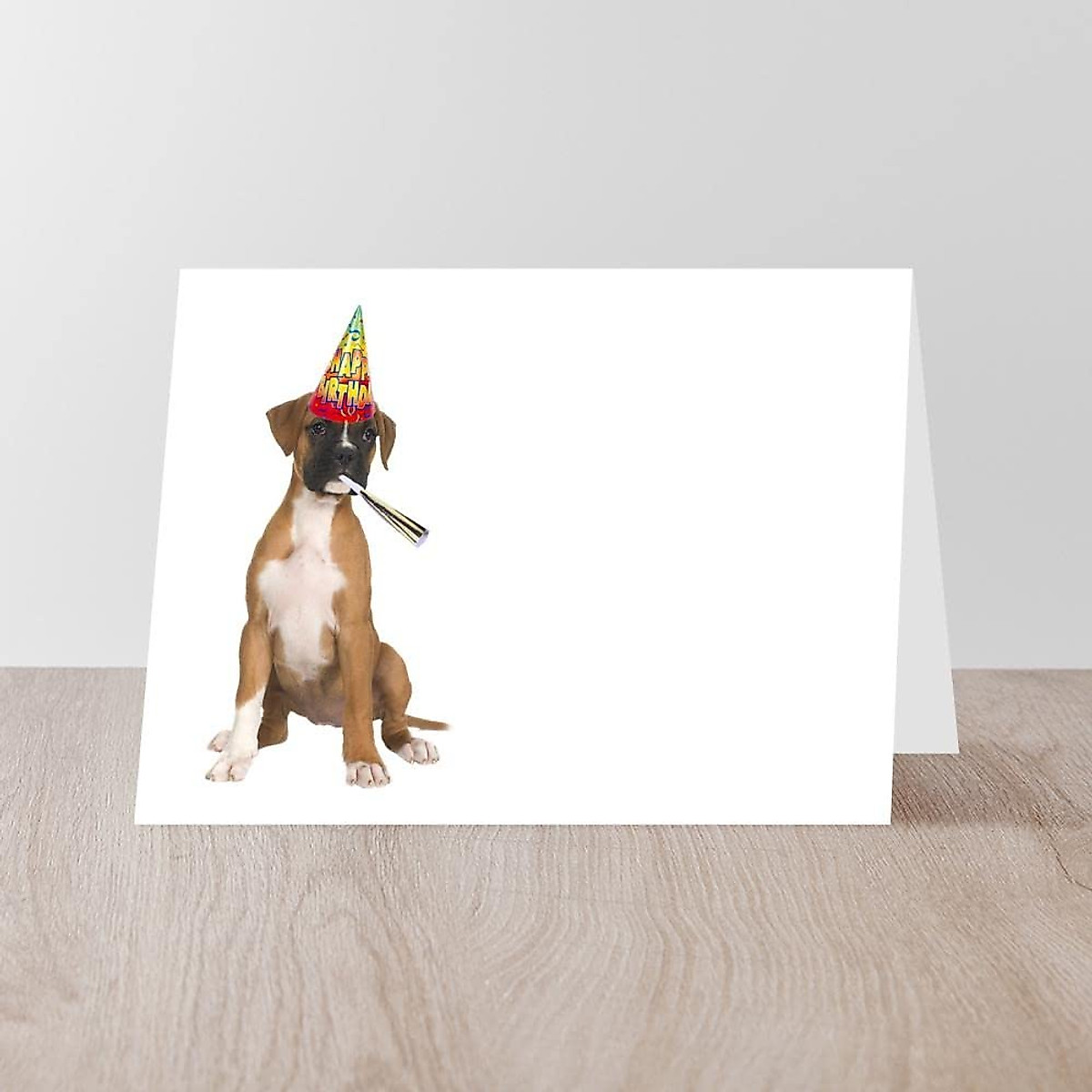 CafePress Boxer Birthday Card Folded Greeting Card Glossy