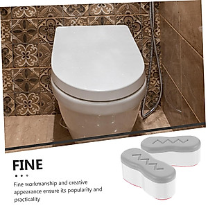 Gogogmee 4pcs Height Spacer Toilet Covers Kit Toilet Seat Bumpers Toilet Lid Bumpers Toilet Bumpers Toilet Seat Bumper Pads Toilet Cushioning Pads Bidet Attachment Buffer Abs Round