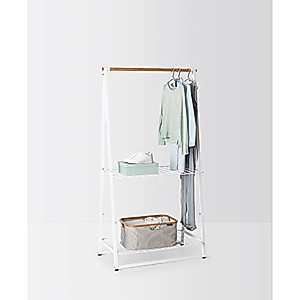 Brabantia - Linn Clothes Rack - Multi-Functional - Space Saver - Adjustable Shelves - Wardrobe Hanging - Drying Rack - Freestanding - Stable - White - Large