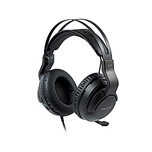 ROCCAT Elo X Stereo PC Gaming Headset, Wired Cross-Platform Headphones for Mac, Xbox Series X|S, Xbox One, PlayStation, and Mobile, Detachable Noise Cancelling Microphone, Lightweight, Black