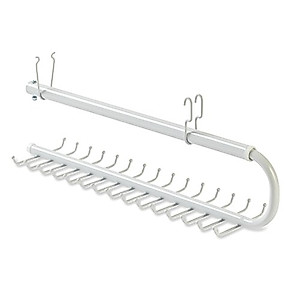 Rubbermaid FastTrack Tie & Belt Holder, White (FG3R14FTWHT)