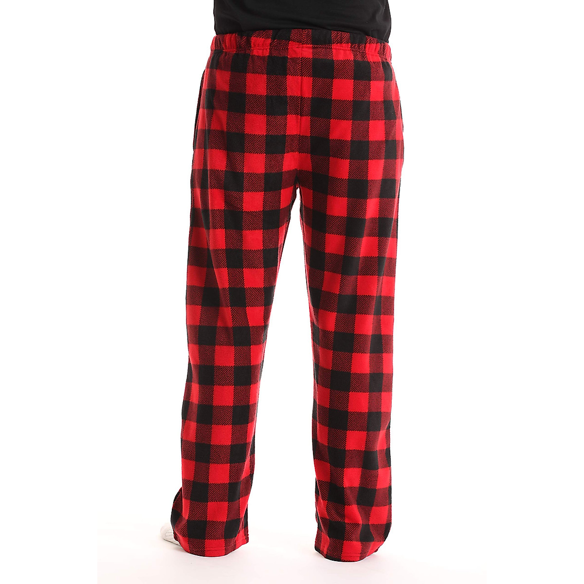 #FollowMe 45902-1A-XXL Polar Fleece Pajama Pants for Men/Sleepwear/PJs, Red Buffalo Plaid, XX-Large