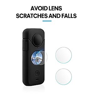 4in1 Carry Case for Insta360 One X2, Includes Lens Cap, Three Lens Guards and Black Rubber Sleeve Case and Lanyard, Compatible for Insta360 Bullet Time Handle