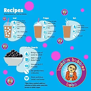 COTTON CANDY Boba/Bubble Tea Drink Mix Powder By Buddha Bubbles Boba (10 Ounce / 283 Grams)