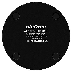 Ulefone UF005 Wireless Charger, Qi-Certified 15W Max Fast Wireless Charging Pad, Fast Charge Compatible with Power Armor 14/14 Pro/13, Armor 18/T, Armor 19/T and Other Brands