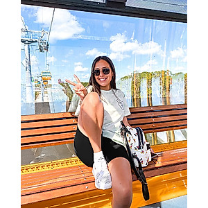 Aurgelmir Women's Workout Shorts High Waist Booty Gym Yoga Pants Butt Lifting Sports Leggings Basic Biker Shorts Black