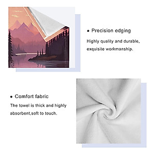 Flradish Landscape Landscape Towels 3 Pack Bath Towels for Bathroom Set Soft Cotton Highly Absorbent Lightweight & Quickdry Towel Set 1 Bath Towel,1 Hand Towel,1 Washclothe