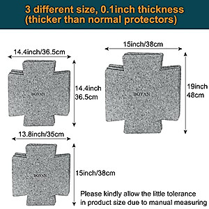 BOYAN Bakeware Protectors, Set of 9 and 3 Different Size, Pan Stacking Protectors/Dish Scratch Protector/Pan Separator Pads to Protect Square and Rectangular Cookware