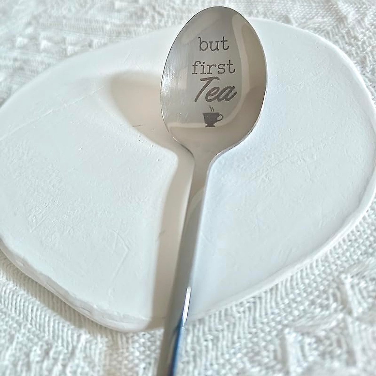 Christmas Birthday Spoon Gifts for Tea Lovers Women Men But First Tea Spoons for Grandma Dad Tea Lover Gifts for Men Women Tea Gifts for Tea Lovers Wife Grandpa Tea Spoon