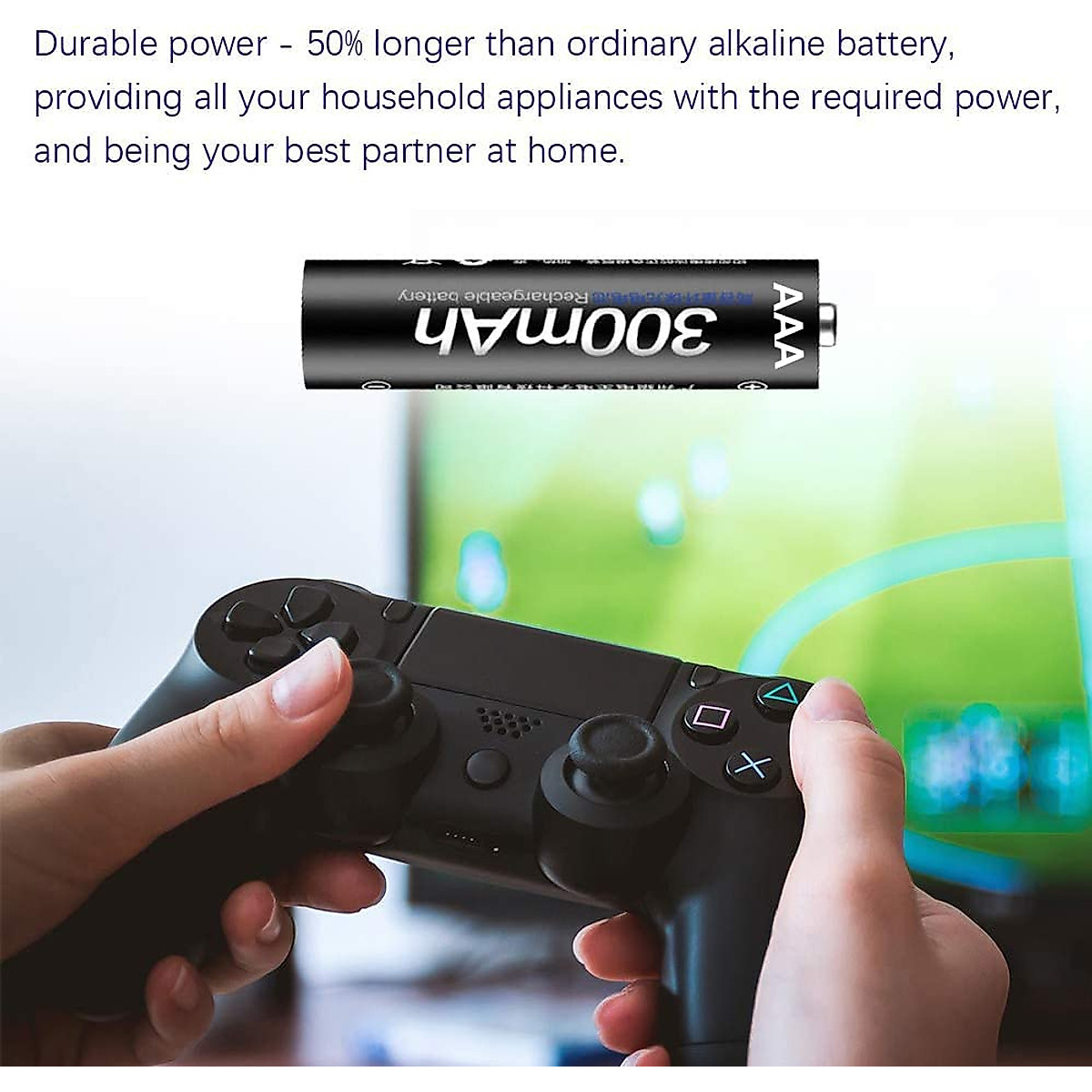 Tenbery Rechargeable Batteries AAA 300mAh 1.2v,16 Pack Ni-MH AAA Rechargeable Battery,1200 Cycle Triple A Rechargeable Batteries