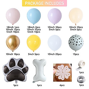 Paw Balloons Garland Arch Kit with 148PCS Pink Blue Bone Dog Paw Balloons for Dog Birthday Party Blue Theme Birthday Party Decorations (Pink)