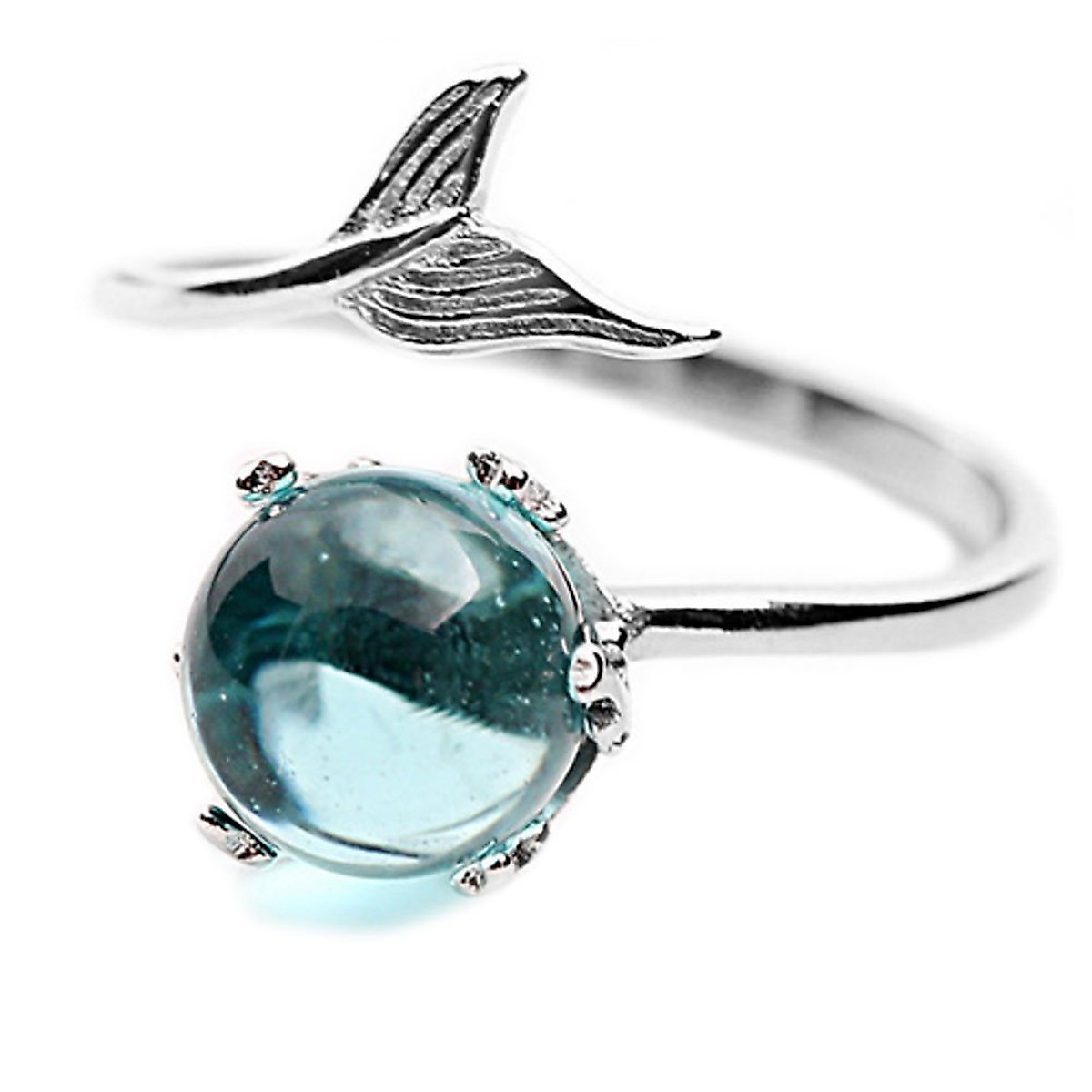 Helen de Lete Mermaid In Deep Ocean 925 Sterling Silver Open Ring