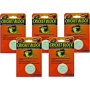 (5 Pack) Zoo Med Cricket Blocks Featuring Gutload and Calcium, 5-Ounce each