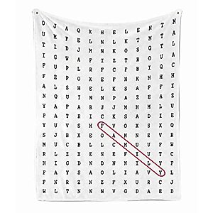 ecome Personalized Custom Word Search Blanket, Soft Woven Throw Blanket, Crossword Puzzle Blanket, Unique Gifts for Family, Friends, Co-Workers On Birthday, Anniversary, Christmas, 50x60 IN