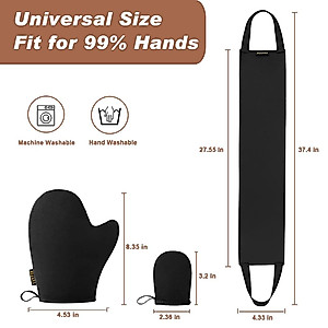 Self Tanning Mitt Applicator - EVYTTA 3 Set Self Tanner Mitt Applicator with Tanning Glove for Self Tan, Back Applicator, Mini Tanning Mitts Self Tanner Mit, Self Tan Mitt Applicator, Self Tan Mit