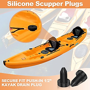 4 Pack 1/2" Kayak Drain Plug Push for Sundolphin Pelican Kayaks Pond Prowler 4985616 Aruba 8 SS, Aruba 10, Bali 8, Excursion 10