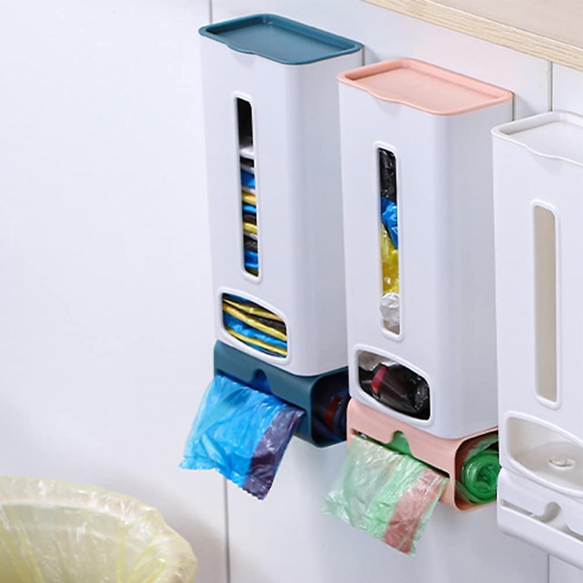 Cabilock Grocery Bag Dispenser Professional Bag Dispenser Bag Storage Box Hanging Plastic Collector Plastic Favor Bags Garbage Bag Dispenser