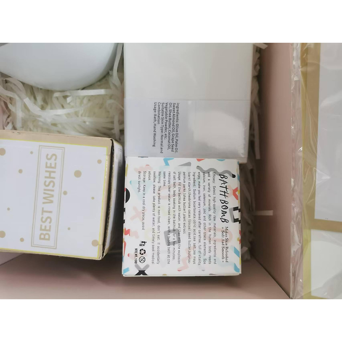 Birthday Gifts for Women,Happy Birthday Bath Set Relaxing Spa Gift Baskets Ideas for Her, Mom, Sister, Female Friends, Coworker, Wife, Girlfriend, Daughter, Unique Gifts for Women Who Have Everything