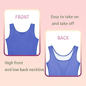 speerise High Stretch Gymnastics Leotards for Girls with Hair Scrunchie, Unitard Kids Short Tank Biketard Dance Costumes Gymnastics Outfit Ballet