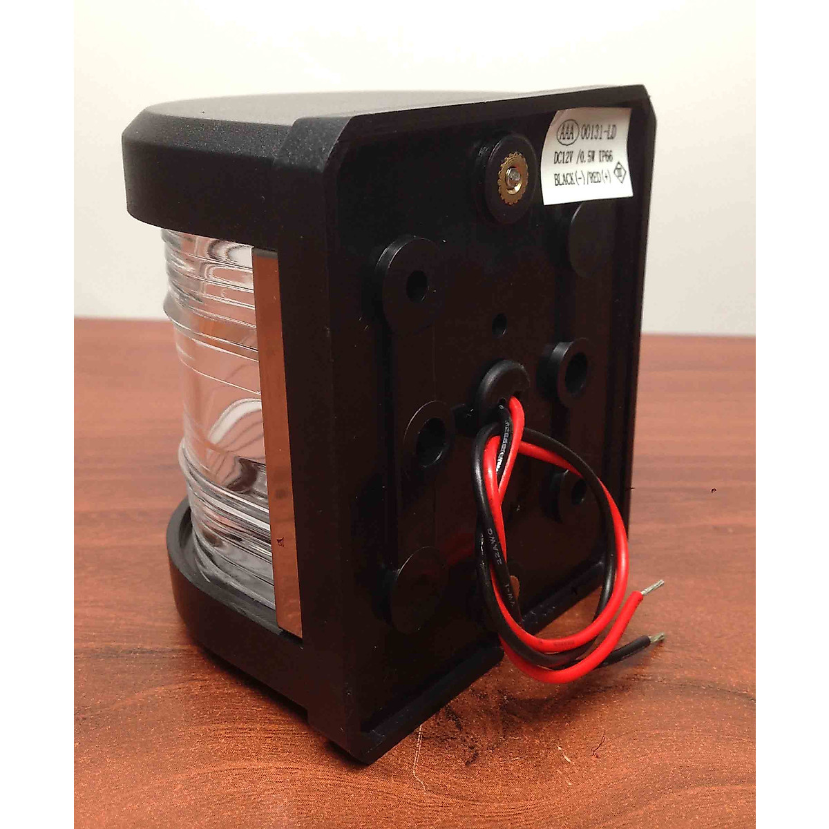 Pactrade Marine Boat Pontoon LED Navigation Light Black ABS Plastic Housing Boats Up to 12M Waterproof IP:66 Surface Mount 2NM (Masthead)