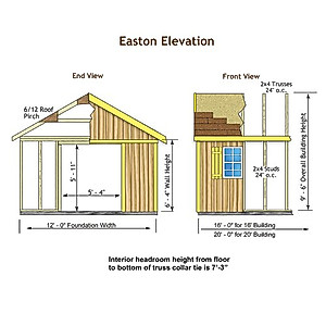 Best Barns Easton 12' X 20' Wood Shed Kit