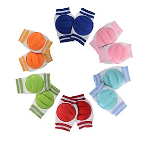 yantu Unisex-Baby Protective Knee Pads for Crawling with Cushion - Anti-Slip - Leg Warm Accessories Pair of 6