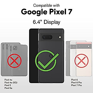 VENA vCommute Wallet Case Compatible with Google Pixel 7 (2022), (Military Grade Drop Protection) Flip Leather Cover Card Slot Holder with Kickstand - Space Gray