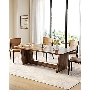 1Easylife 70.87 Inches Long Executive Desk, Brown Wooden Office Computer Desk, Industrial Simple Desk Study Writing Table, Large Workstation Business Furniture for Home Office