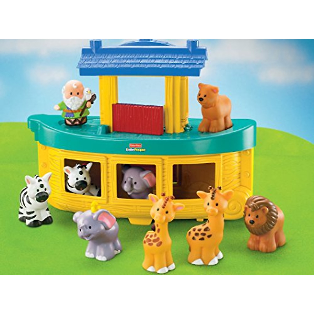 Fisher-Price Little People Noah's Ark playset with 9 figures for toddler and preschool pretend play ages 1 to 5 years