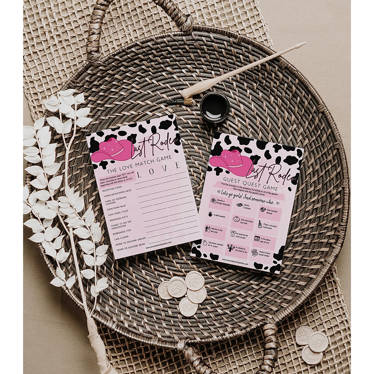 Your Main Event Prints Her Last Rodeo Bridal Shower Games, Western Bachelorette Party Cowgirl Party Games