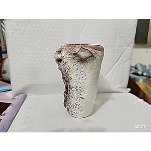 Gothic Vampire Half Face Mug + Small Spoon Set, Halloween Horror Funny Thriller Bloody Scary Coffee Mugs Handmade Half Face Mugs, Halloween Mugs, Thriller Christmas Gifts, Party Supplies, Unique Birth