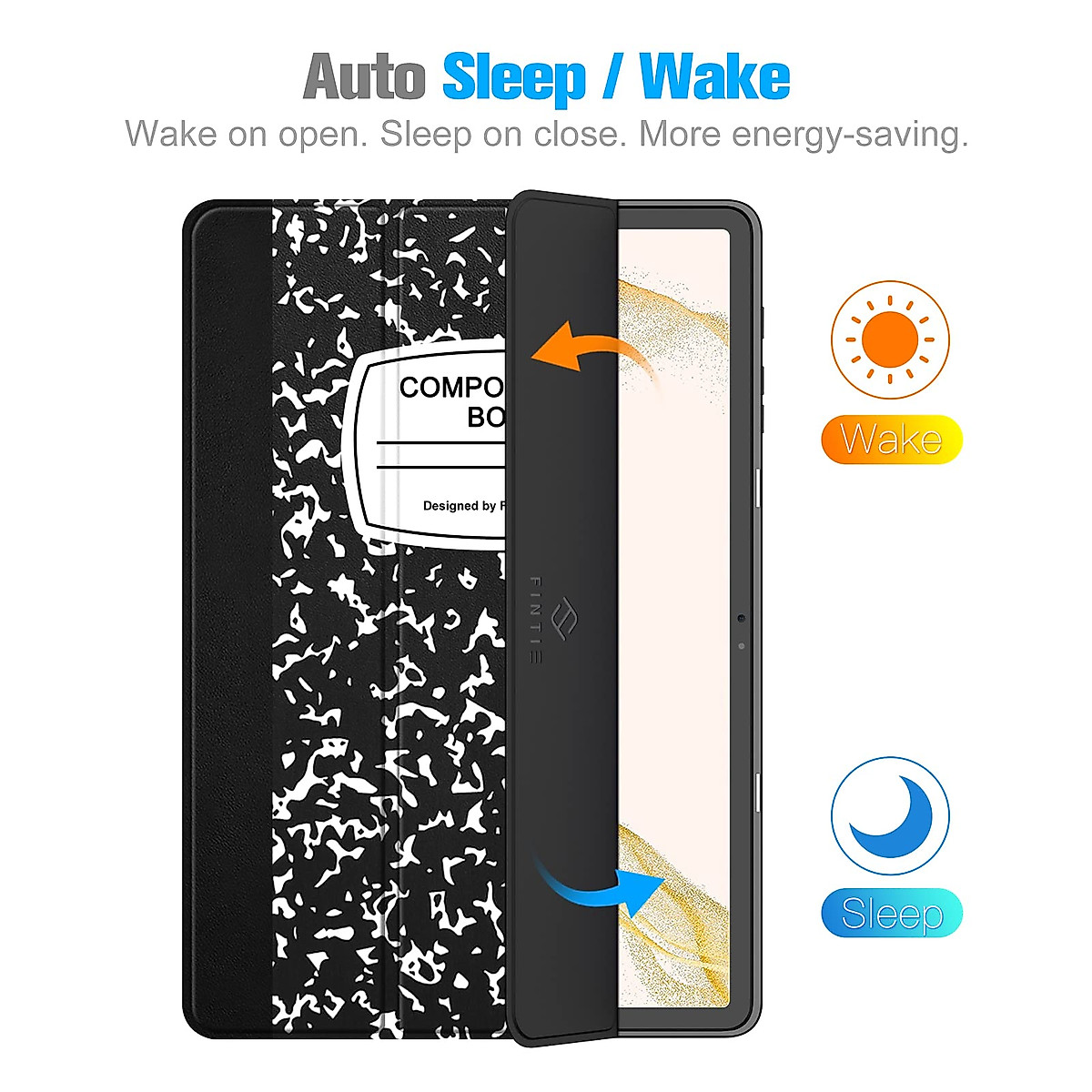 Fintie Slim Case for Samsung Galaxy Tab S8 Plus 2022/S7 FE 2021/S7 Plus 2020 12.4 Inch with S Pen Holder, Soft TPU Smart Stand Back Cover Auto Wake/Sleep, Composition