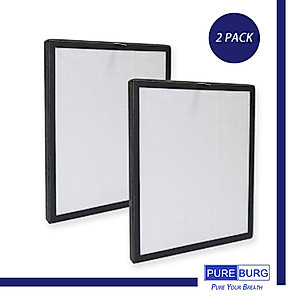 PUREBURG WA777 Replacement True HEPA Filter Compatible with Wagner Switzerland WA777, 883, 885, 886 Series/LEMARC USA WA777 Air Purifiers, H13 2-Pack