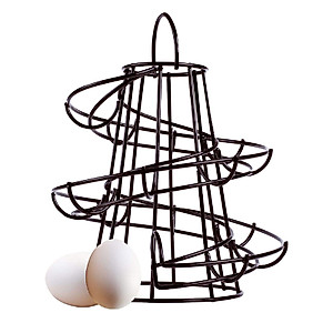 Egg Holder, Spiral Egg Holder, Modern Spiraling Dispenser Rack, Egg Storage Egg Display Rack Eggs Organizer Shelf Egg Basket for Countertop Kitchen