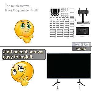 TV Legs for Hisense TV Legs with Remote for Roku TV & Roku Players, TV Base Stand for Hisense TV Stand 32" 43" 50" 55" 58" 60" 65" TV with Screws, Base Stand & Replacement Remote for Hisense Roku TV