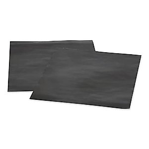 RSVP International Barbeque Grilling Collection Easy Clean, Dishwasher Safe BBQ, Mat 15.75x13, 2 Piece Set, Non-Stick, Black
