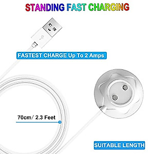 Rose Toy Charger, Rose Charger, Replacement Rose Toy Charger, Standing Magnetic Adapter Fast Charging USB Cable Cord Replacement Base Dock Station for Rose Massagers Only, 2.5Ft