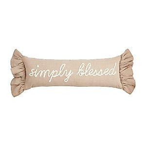 Mud Pie Ruffle Edge Pillow, Brown