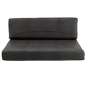 RecPro RV Dinette Booth Cushions with Memory Foam Camper Trailer Bed (Gunmetal, 36")