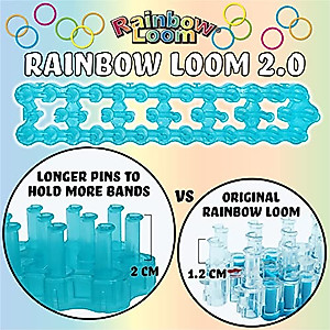 Rainbow Loom® Duo Combo with Jewel Rubber Bands Collection, Features 2 connectable to Make Longer and Wider Creations, an Organizer Case, Great Activity up to 4 People 7+
